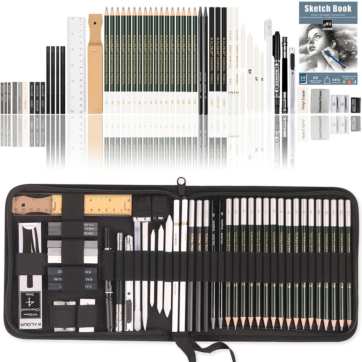 HASTHIP® 54 Pcs Professional Sketch & Drawing Tool Kit - Unleash Your ...