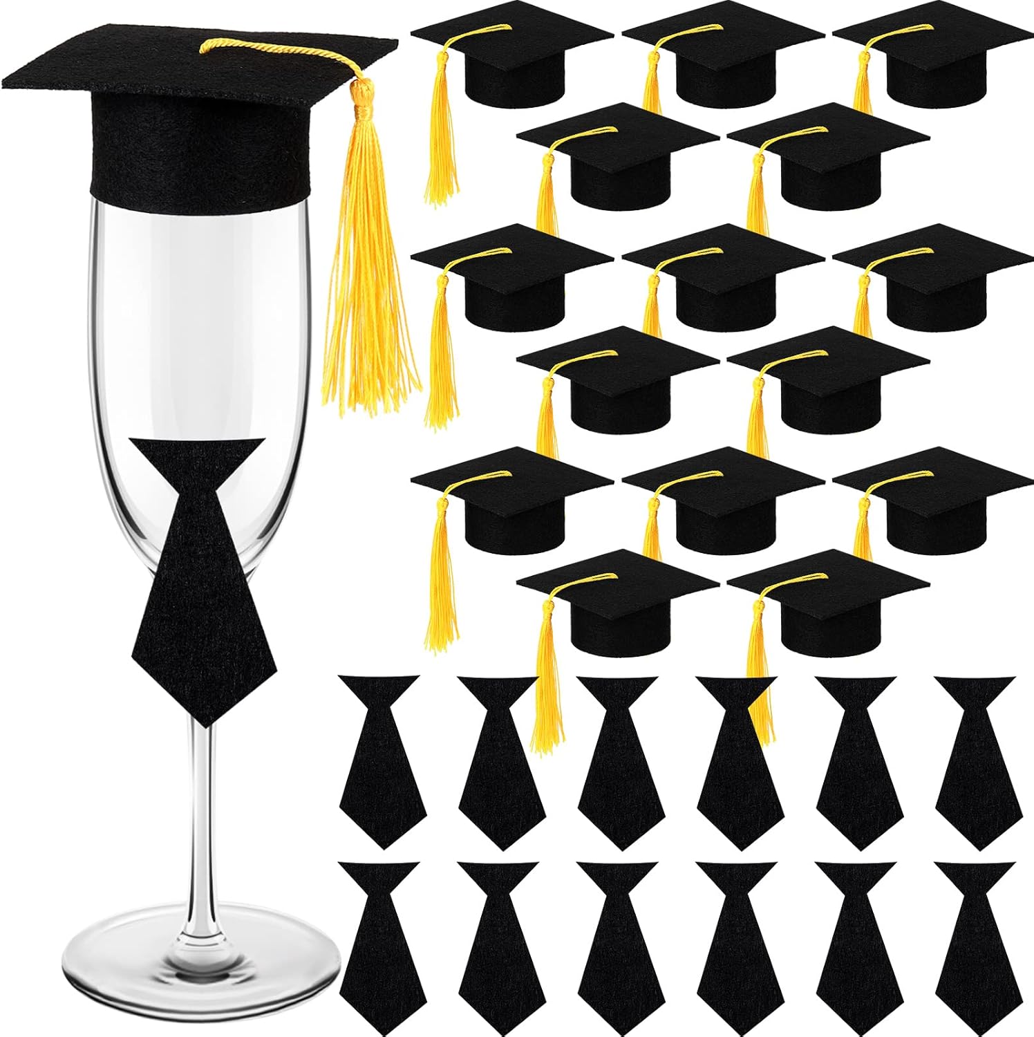 Amazon.com: Sabary 16 Sets 2025 Mini Graduation Caps Graduation Cap ...