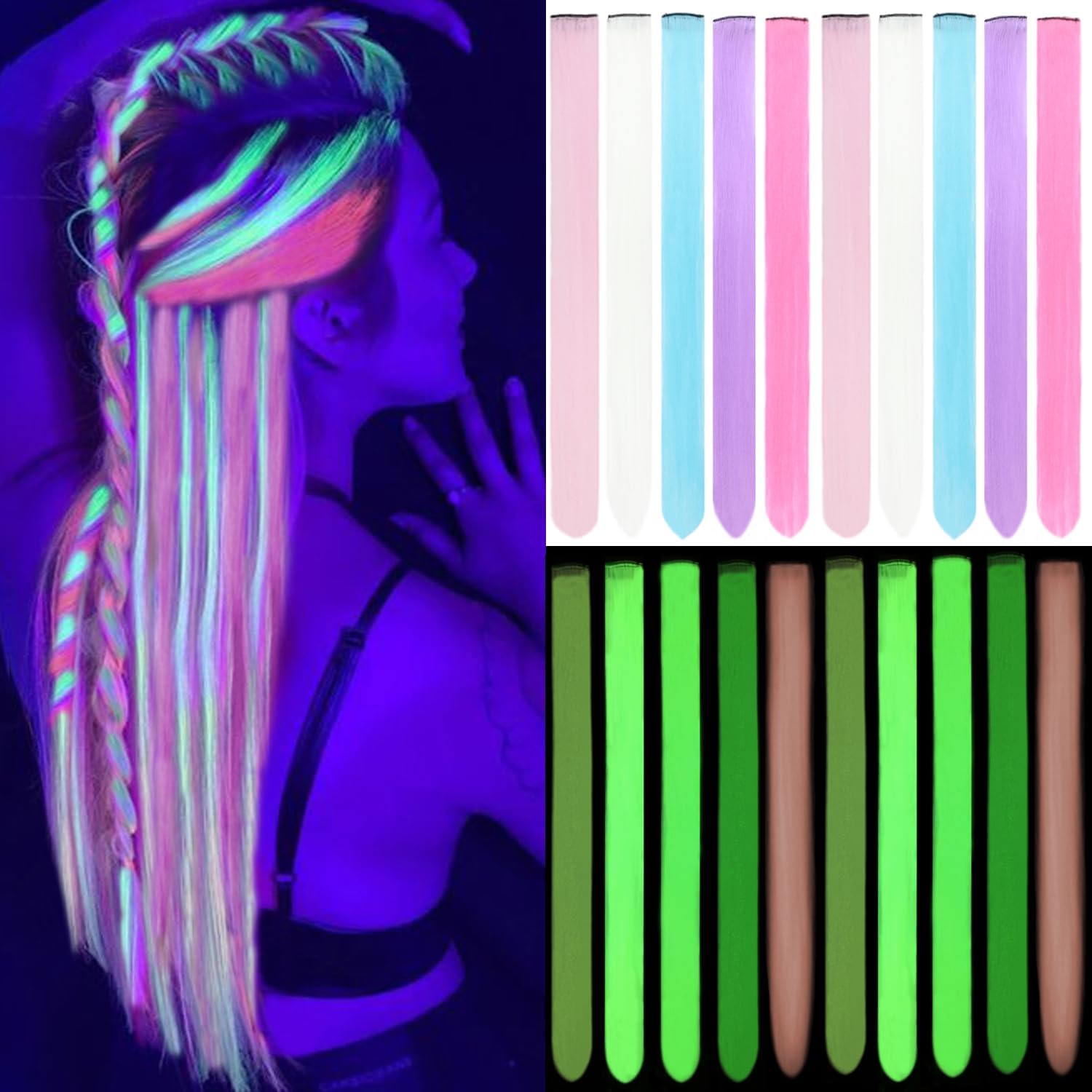 Amazon.com : Colorful Braiding Hair 24inch 3pcs Jumbo Braiding Hair ...