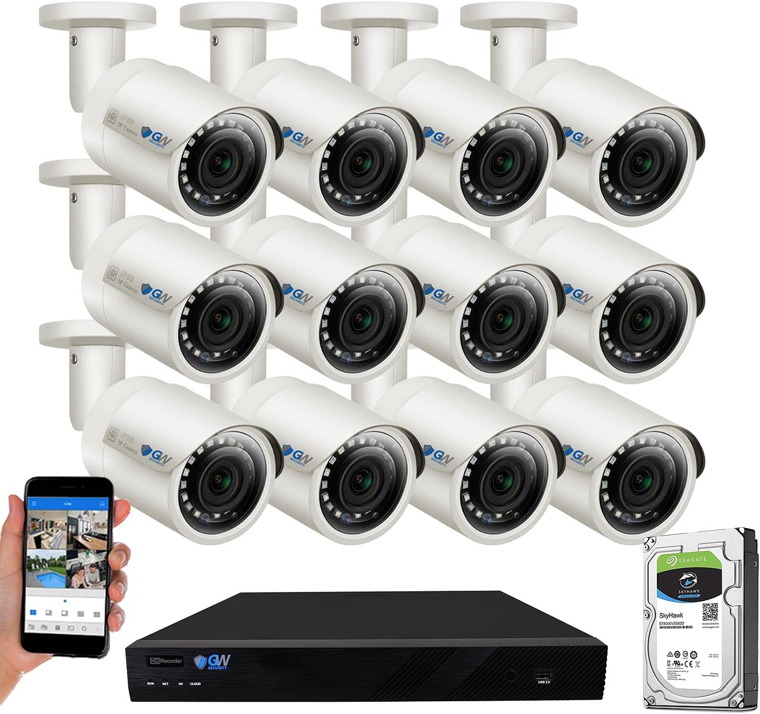 Amazon.com : GW Security 32 Channel 4K NVR 5MP POE Audio & Video ...