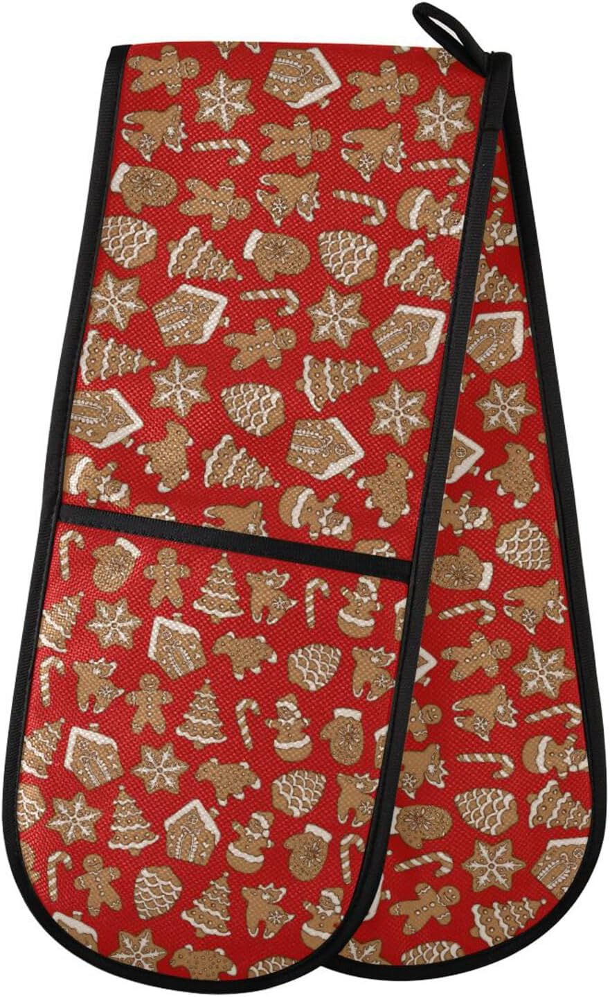 Amazon.com: SUABO Christmas Double Oven Mitt, Homemade Gingerbread Oven ...