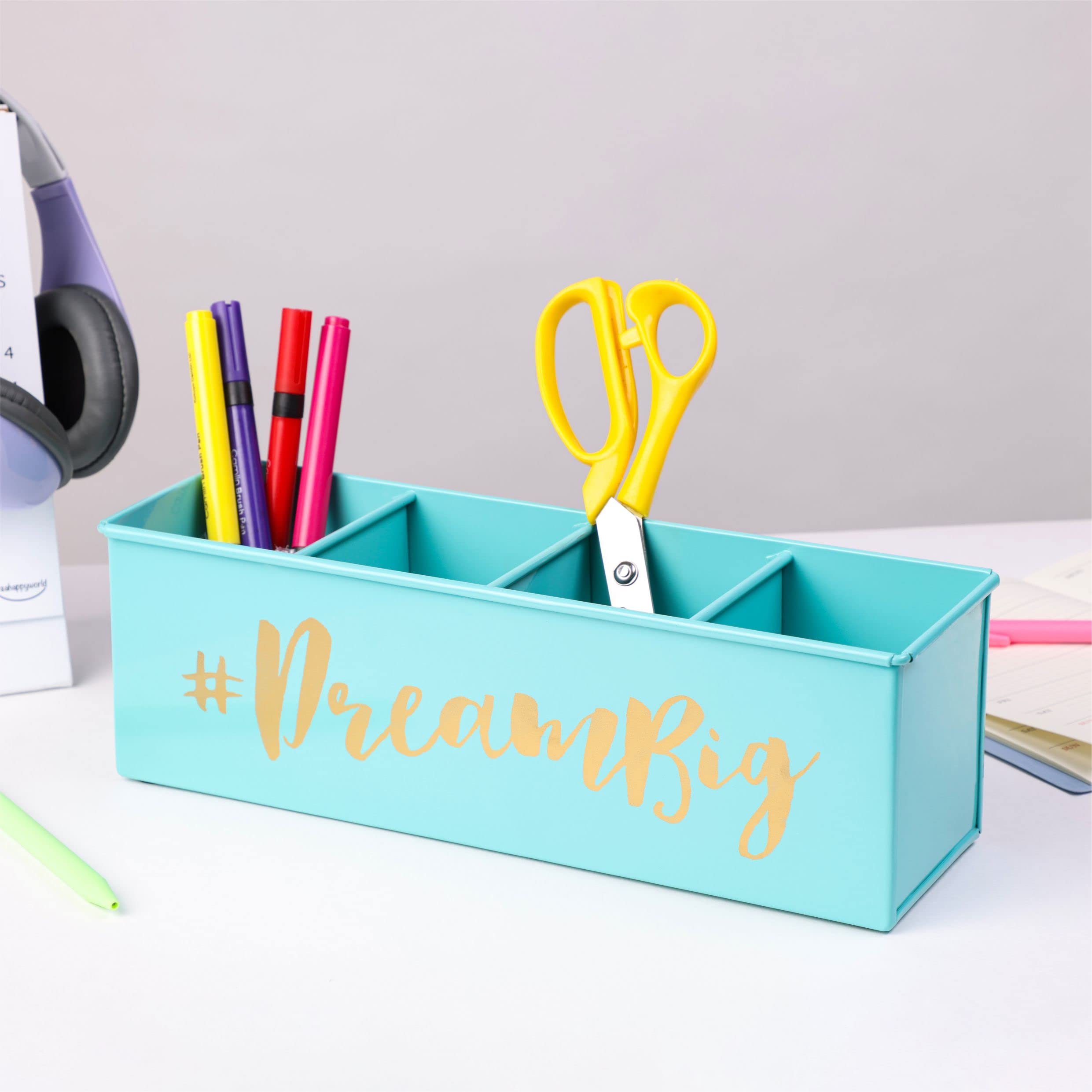 Amazon.com: DUDKI HOME QUINTESSENTIALS 4 Compartments Pen Holder and ...