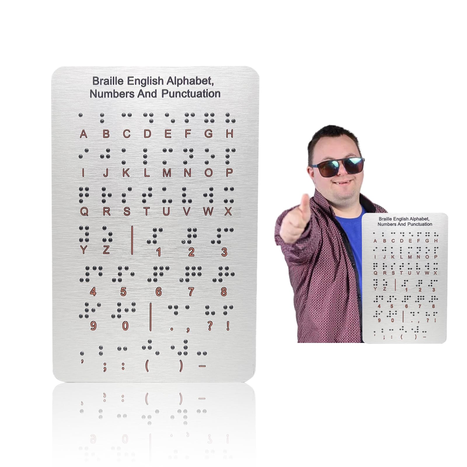 Buy Braille for Beginners Alphabet Board with Raised Dots Learning ...