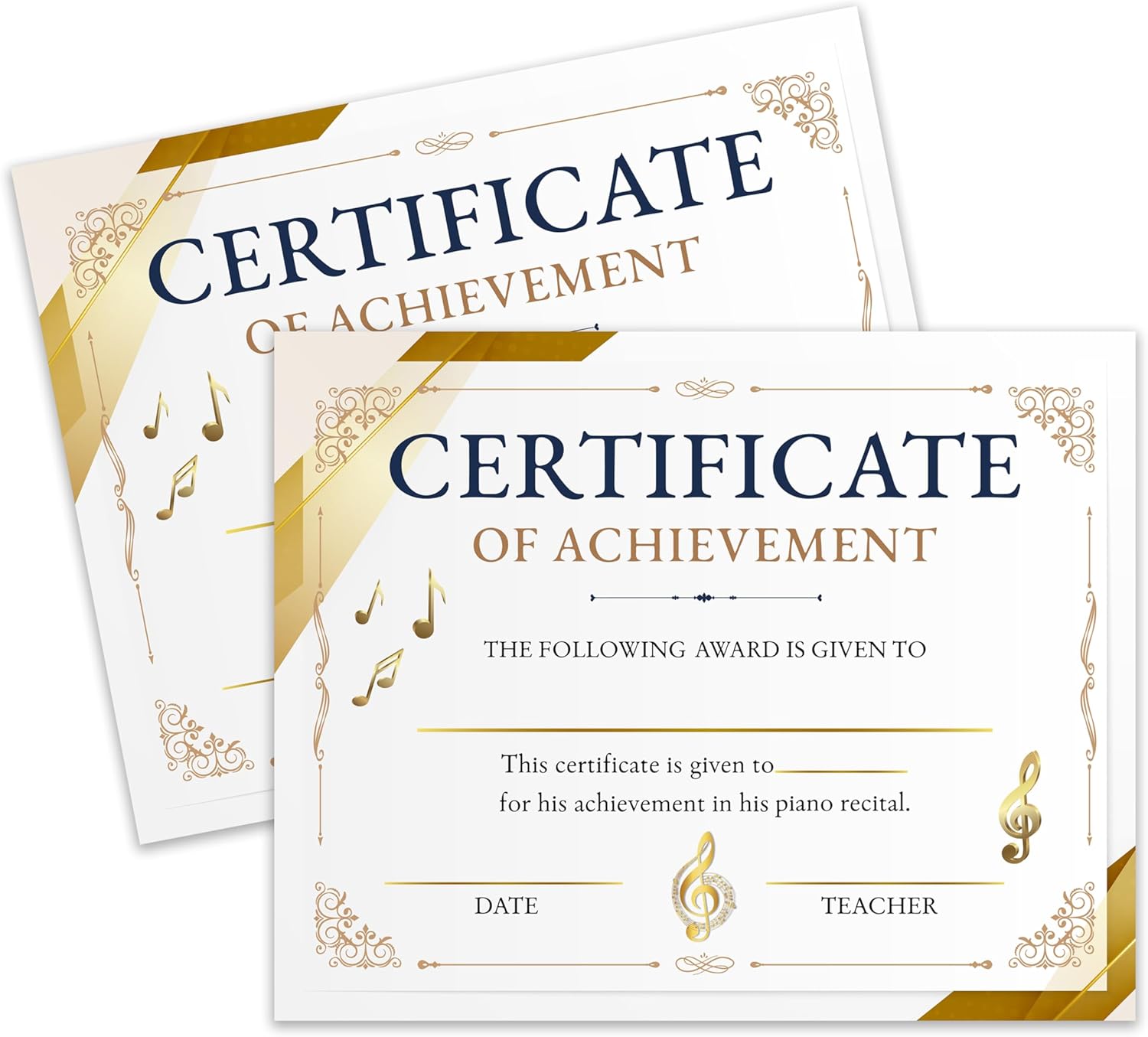 Music Certificate of Achievement, Piano Award Certificates for Kids, 25 ...