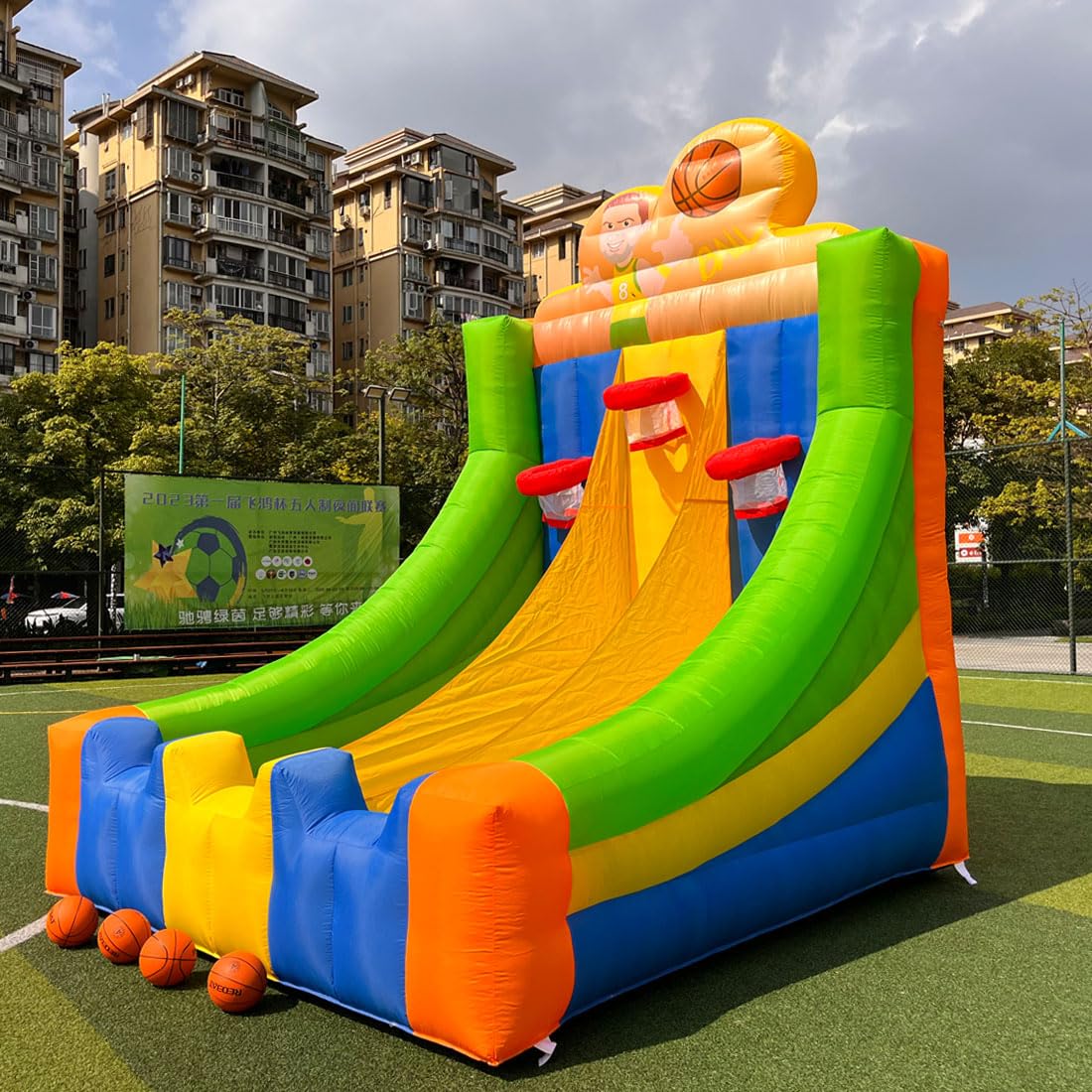 Snapklik.com : Vinfgoes Inflatable Basketball Hoop Game Inflatable ...