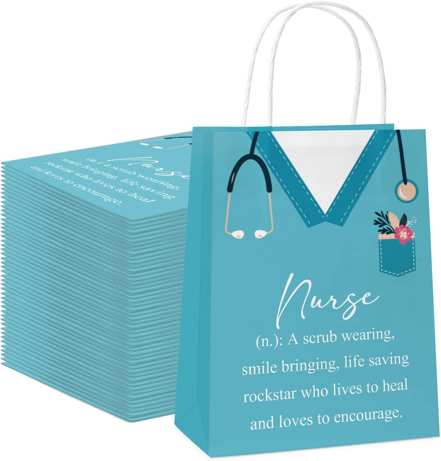Amazon.com: Sabary 24 Pieces Nurse Gift Bags, Nursing Graduation Party ...