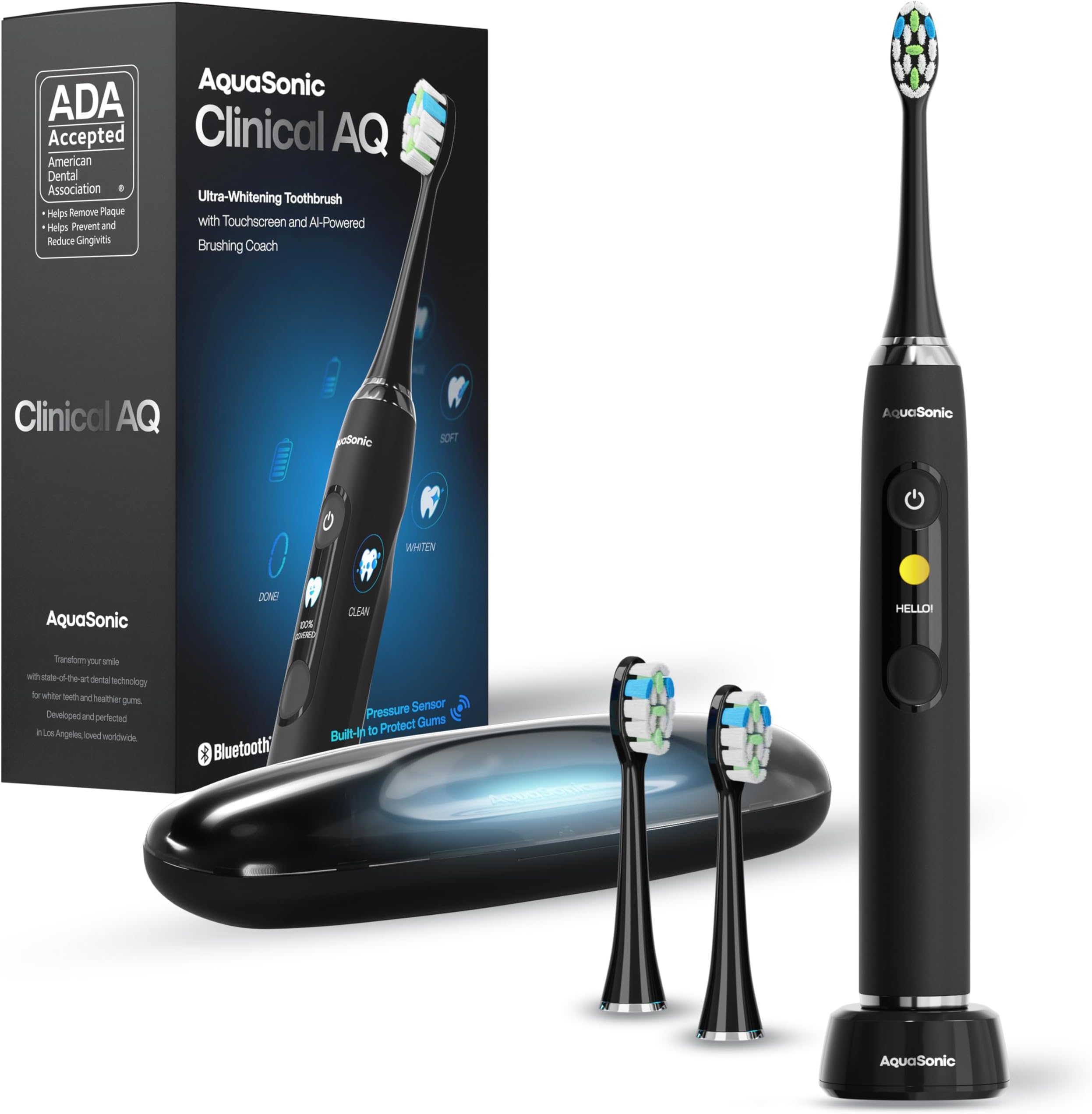 Amazon.com: Aquasonic Clinical AQ Ultra-Whitening Smart Toothbrush with ...