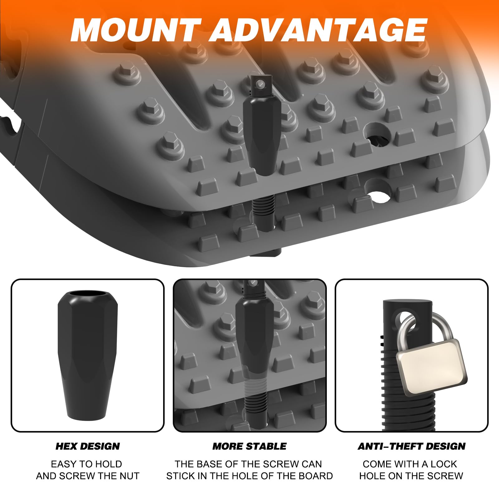 Snapklik.com : ALL-TOP Recovery Traction Boards, 2PCS & Mounting Kit ...