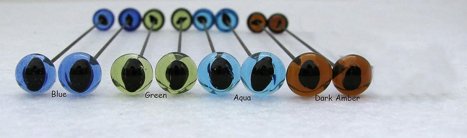 Amazon.com: Craft Glass Eyes Slit Pupil on Wire - 8 Pair Mixed (8mm)