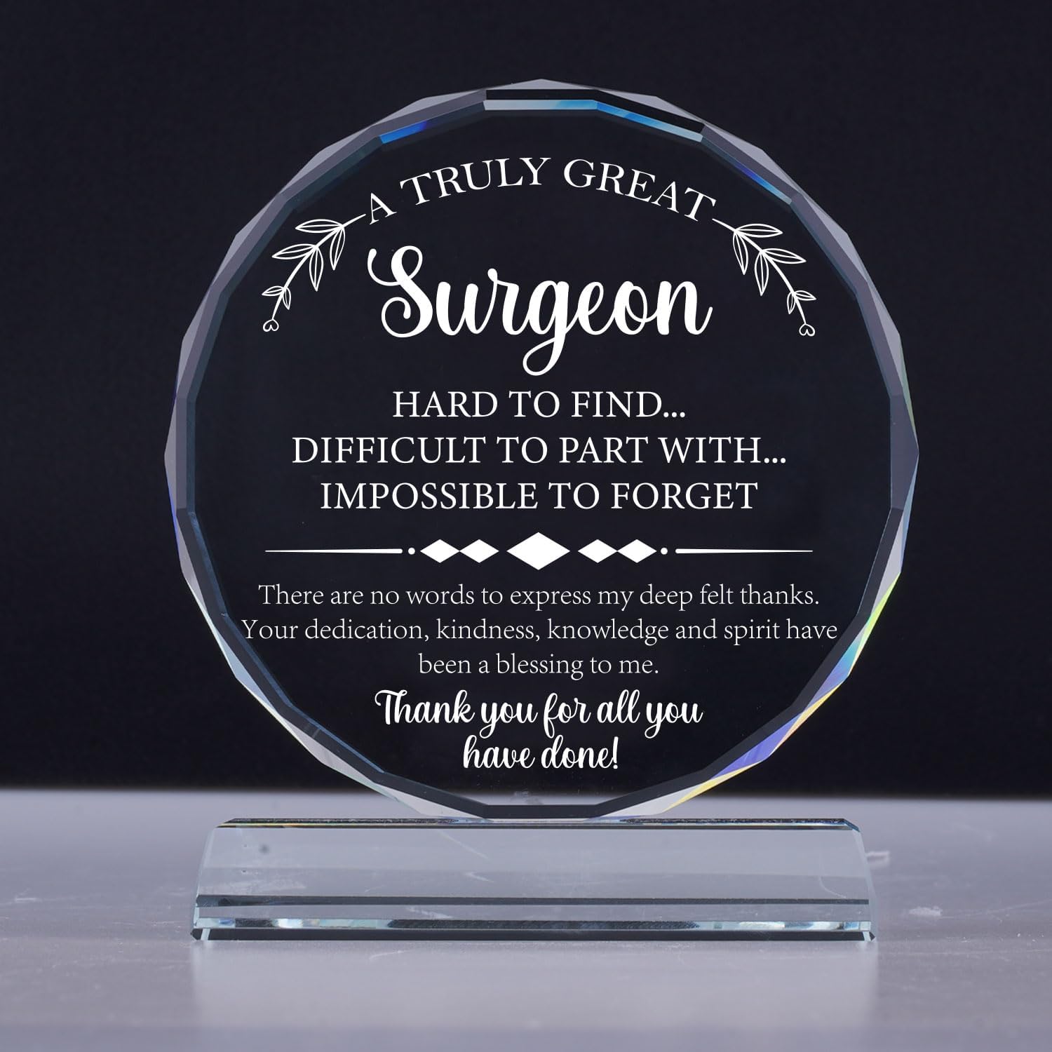 Amazon.com: Uniquilling Surgeon Gifts Exquisite Crystal Plaque with ...