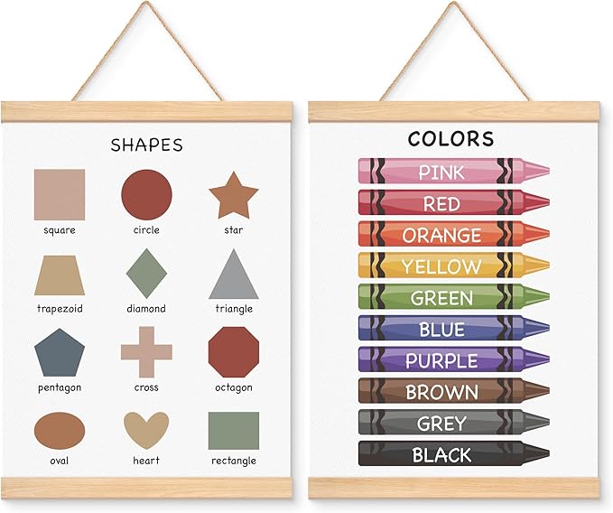 Amazon.com: EliteSign Educational Preschool Learning Posters, Colors ...