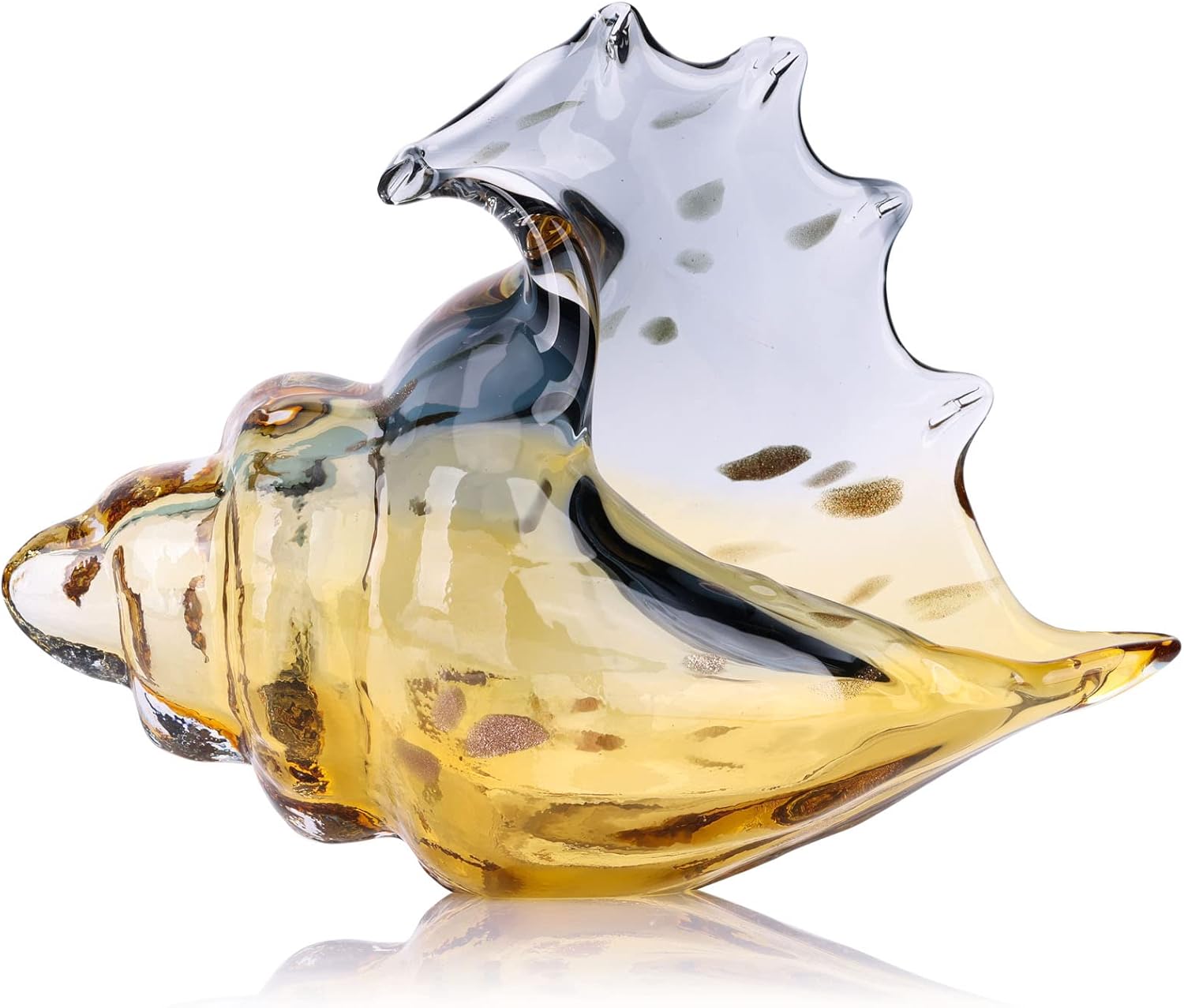 Amazon.com: XMGZQ Hand Blown Glass Conch Statue,Sea Glass Art Figurine ...