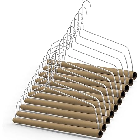 Amazon.com: Didaey 10 Pieces Gold Dry Cleaner Hangers 18" Drapery ...