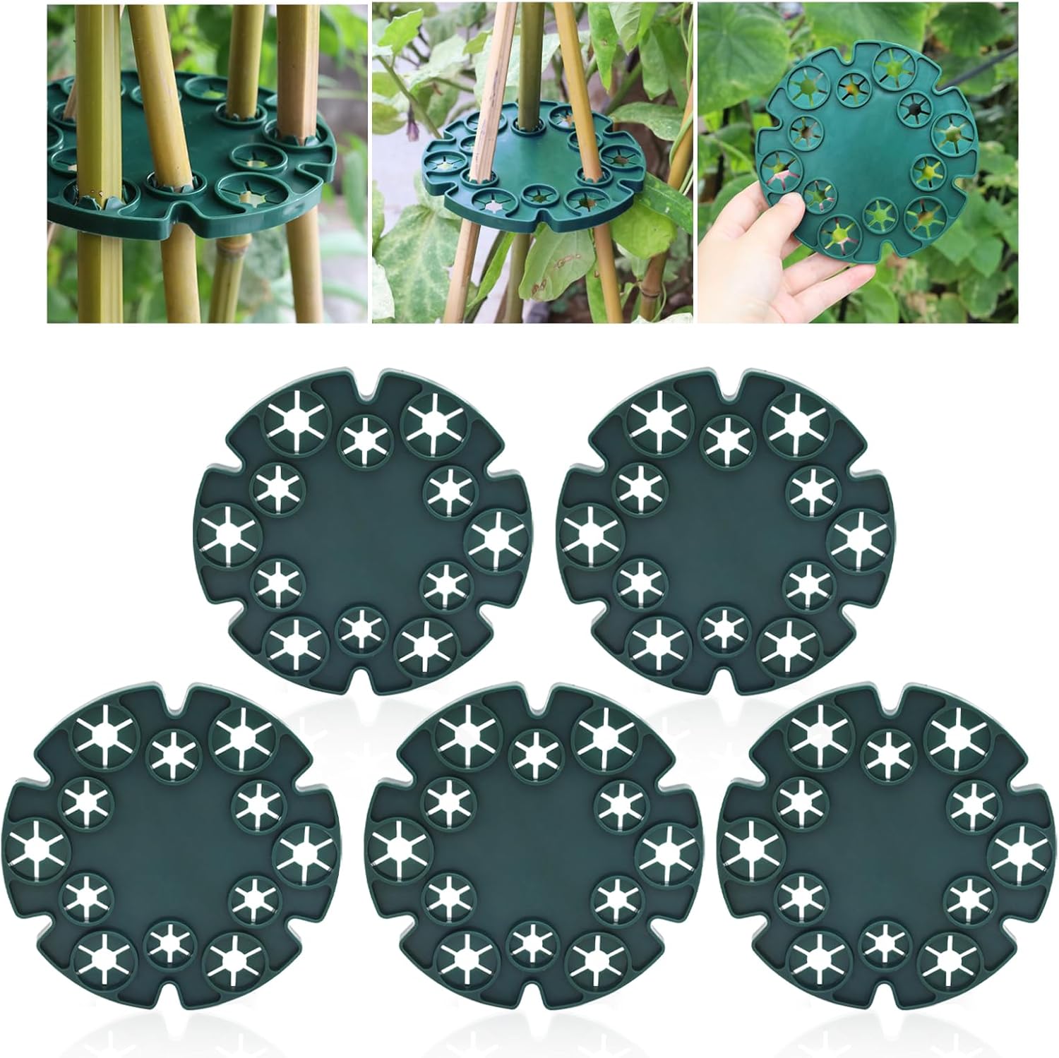 5 PCS Wigwam Cane Grips, Garden Cane Connectors, Sweet Pea Support ...