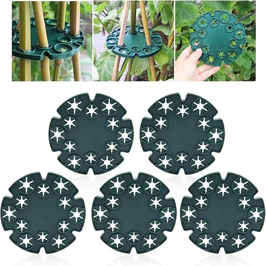 5 PCS Wigwam Cane Grips, Garden Cane Connectors, Sweet Pea Support ...