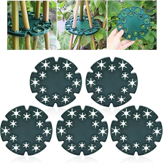 5 PCS Wigwam Cane Grips, Garden Cane Connectors, Sweet Pea Support ...