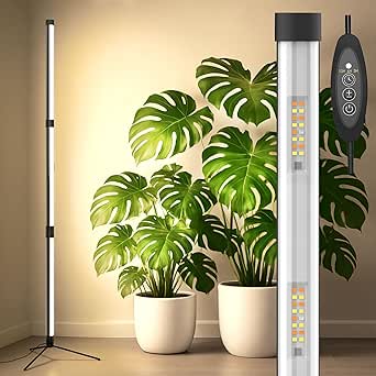 Amazon.com : SANSI Vertical Grow Light, T10 Standing Grow Light for Indoor Plants, 55W 144 LEDs ...