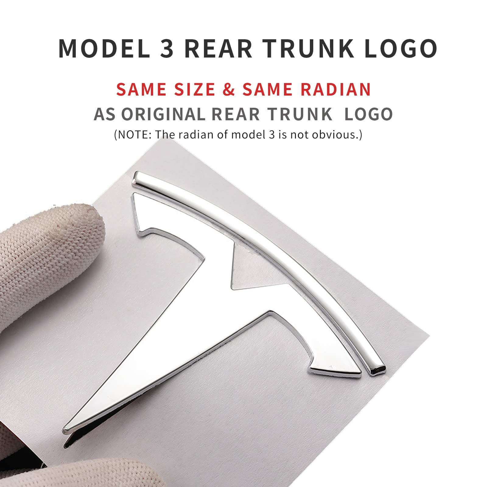 Snapklik.com : Powlamks 3D Metal Emblem Sticker For Model 3, 2Pcs ...