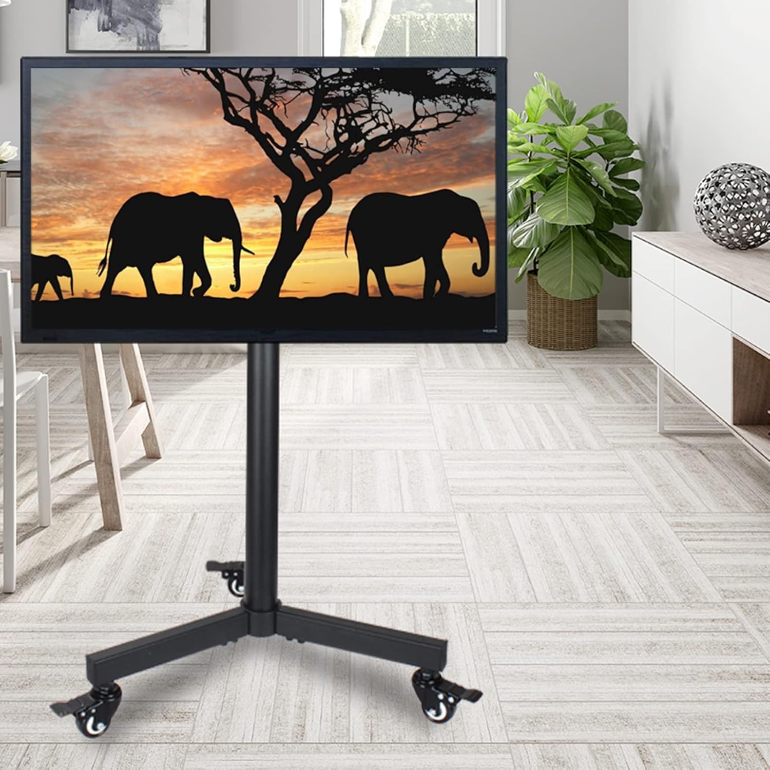 Amazon.com: ELUKHT Rolling/Mobile TV Cart with Wheels for 14-32 Inch ...