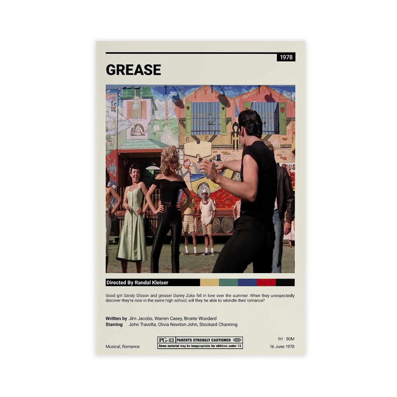 Amazon.com: shitou Grease Poster Classic Retro Movie Posters Cool Wall ...