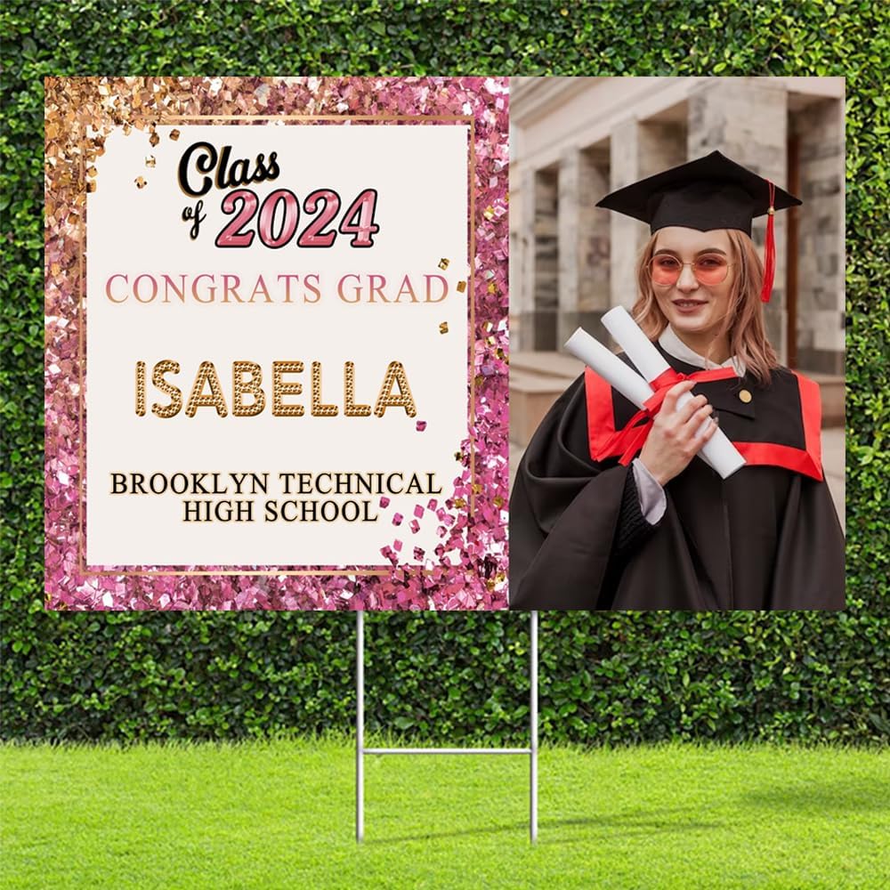 Amazon.com : 2024 Graduation Yard Signs Personalized, Senior 2024 Yard ...
