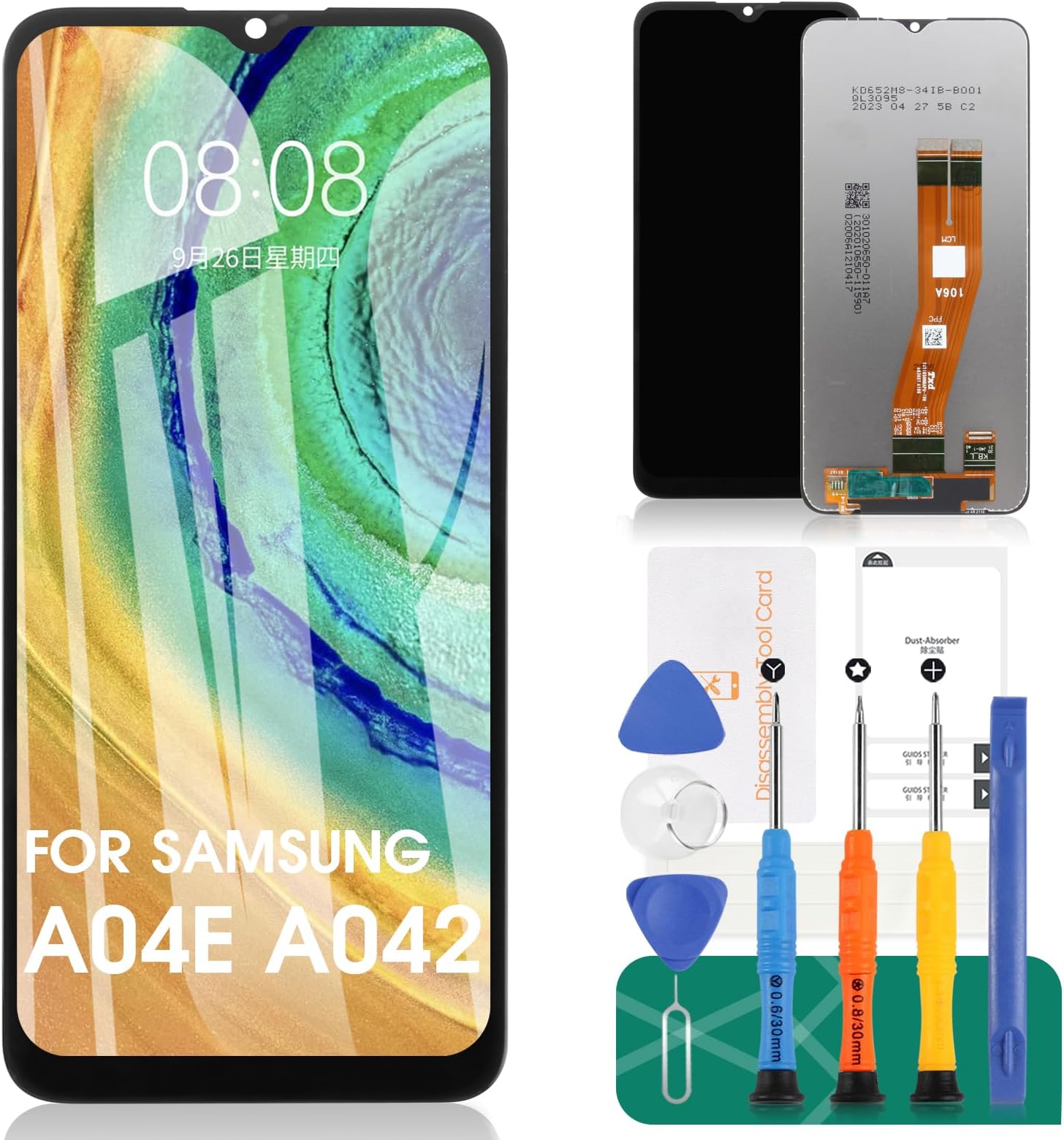 Amazon.com: for Samsung Galaxy A04e Screen Replacement with Frame for Samsung a04e a042 Screen ...