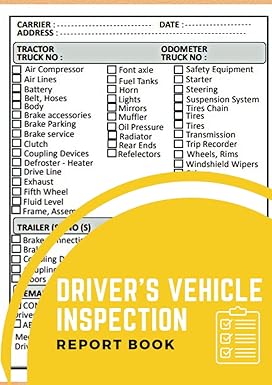 Driver's Vehicle Inspection Report: Vehicle's Daily Inspection ...