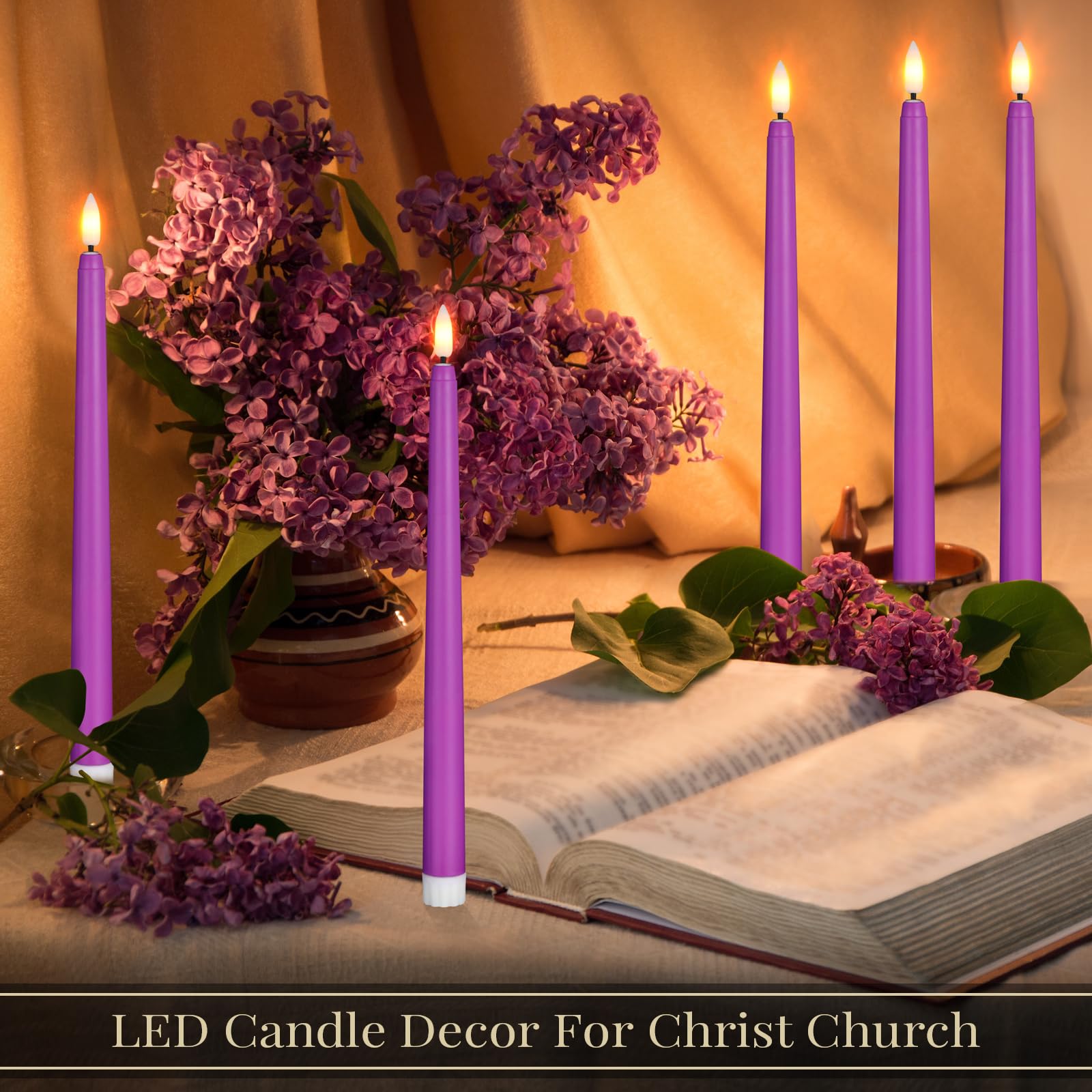 Snapklik.com : Macarrie 24 Packs Flameless Taper Candles Battery ...