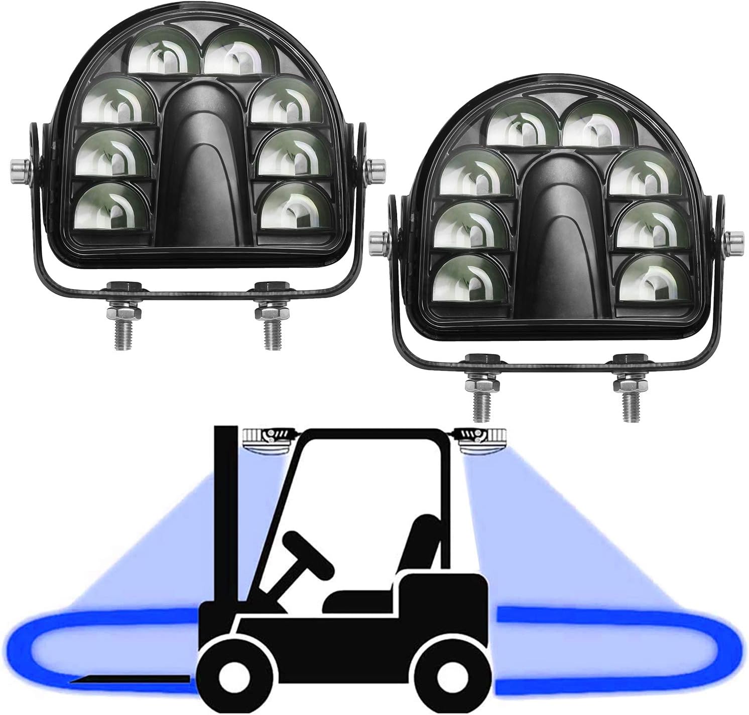 Amazon.com: eTzone Mini LED Forklift Light 1000LM Red Warehouse ...