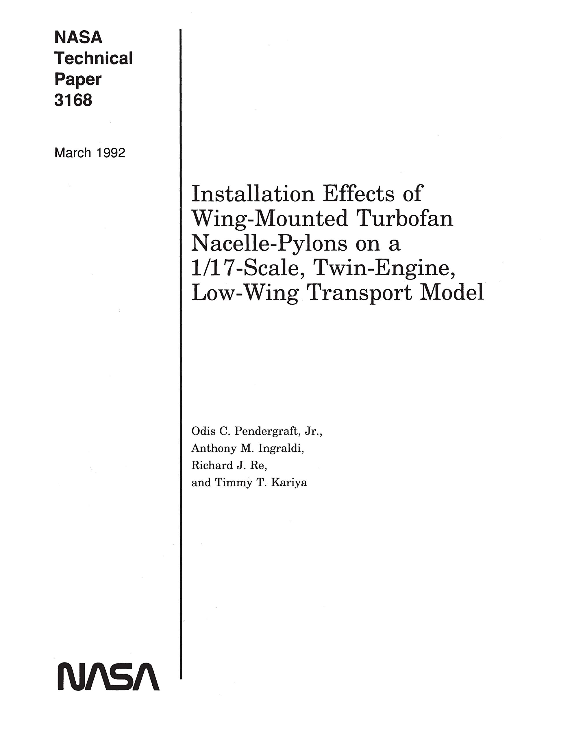 Buy Installation effects of wing-ed turbofan nacelle-pylons on a 1/17 ...