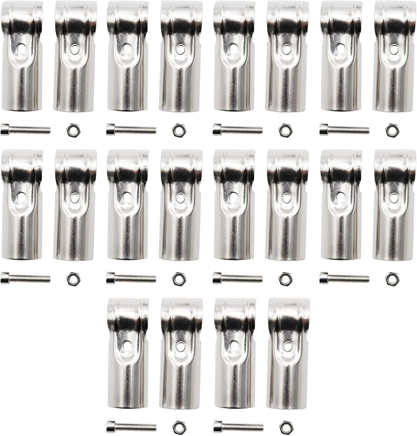 ZUDKSUY 10 Sets T-Pipe Clamps 1" Metal Pipe OD Stainless Steel ...