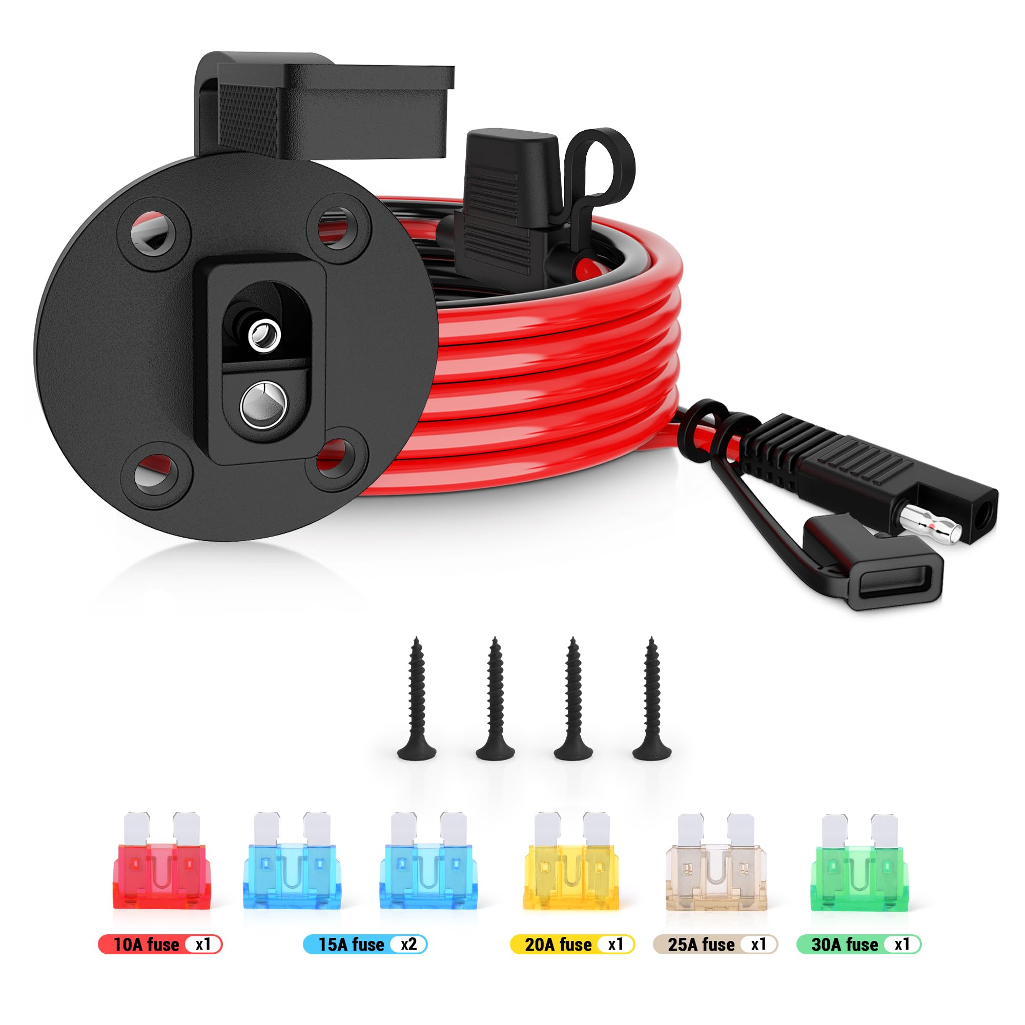 Snapklik.com : MICTUNING 3.5ft 10AWG Power SAE Socket Sidewall Port To ...