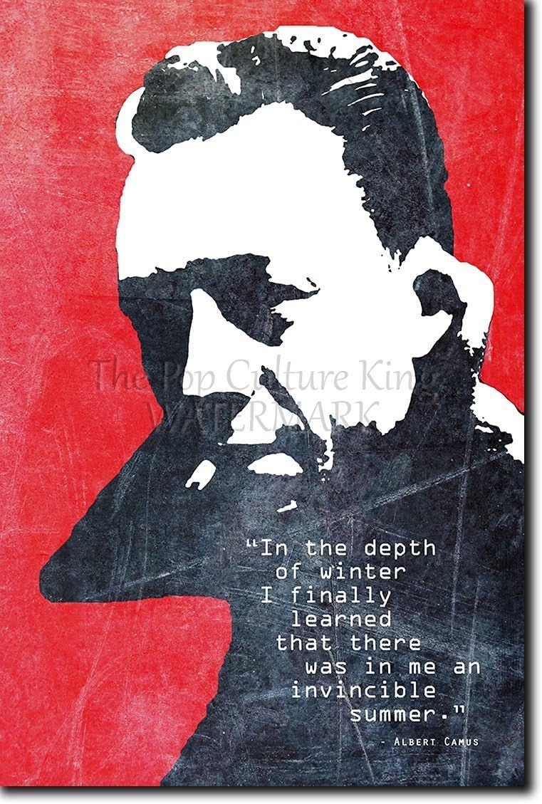 Amazon.com: Albert Camus Quote"INVINCIBLE SUMMER" - 12x18 Photo Poster ...