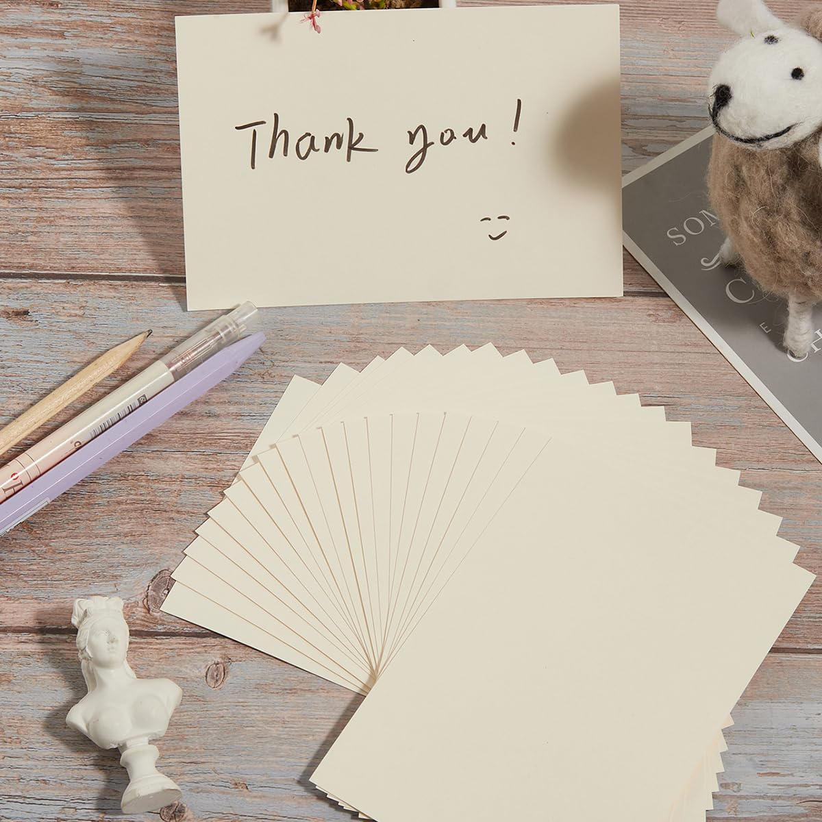 Snapklik.com : 50 Sheets Blank Cardstock Paper 250 GSM Thick Heavy ...