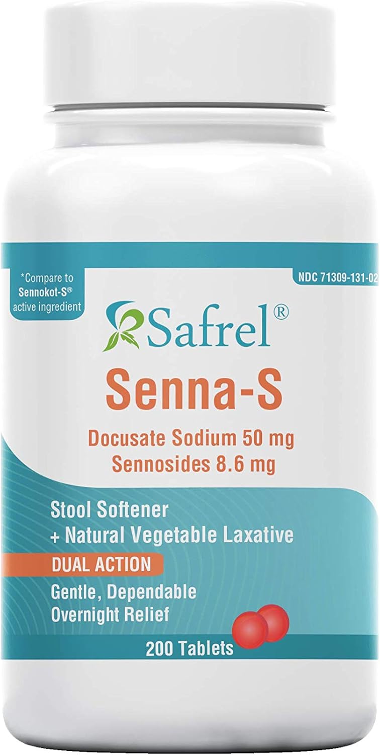 Amazon.com: Safrel Senna-S (200 Tablets) Dual Action Natural Vegetable ...