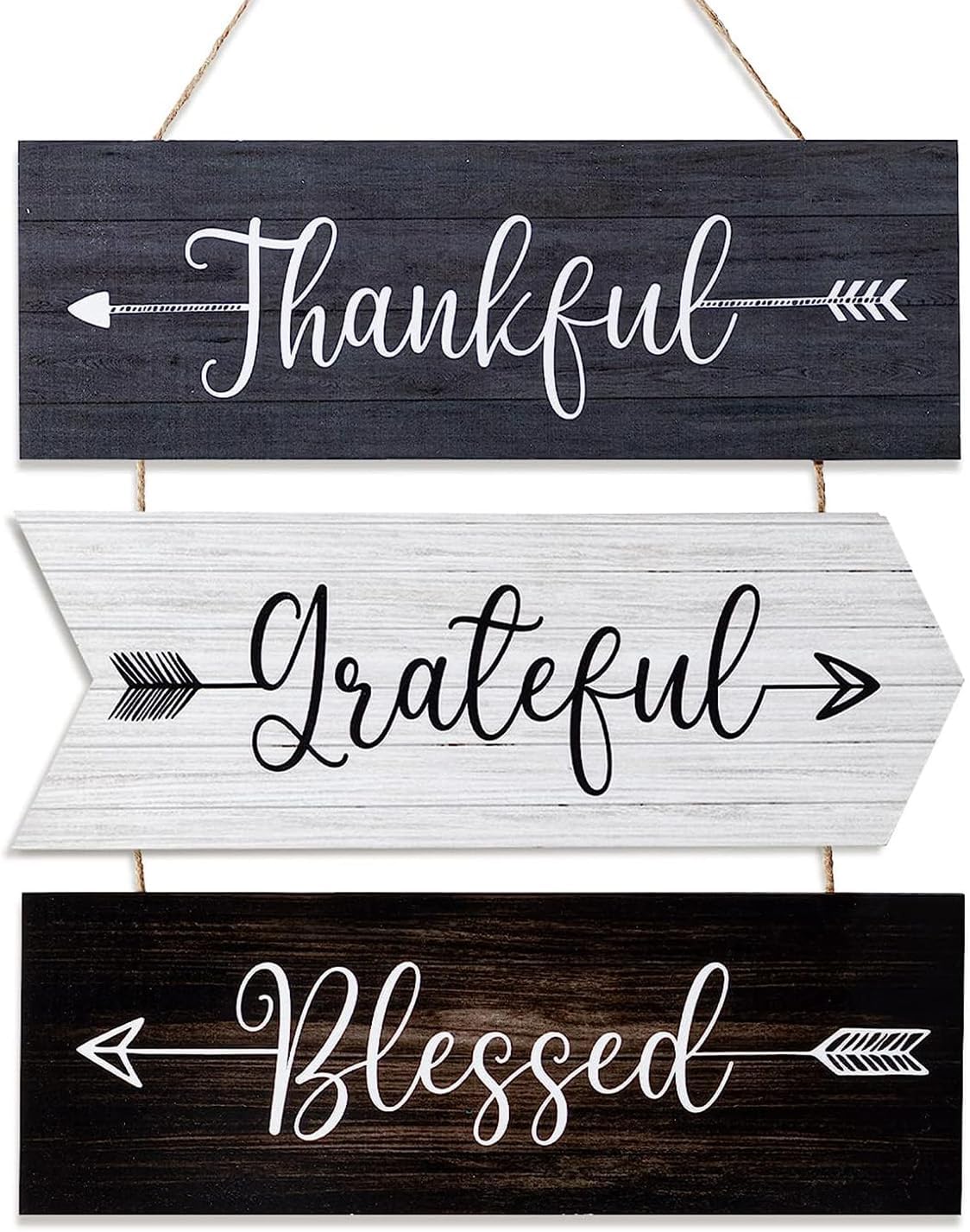 Amazon.com: UBTKEY Thankful Grateful Blessed Wall Decor for Living Room ...