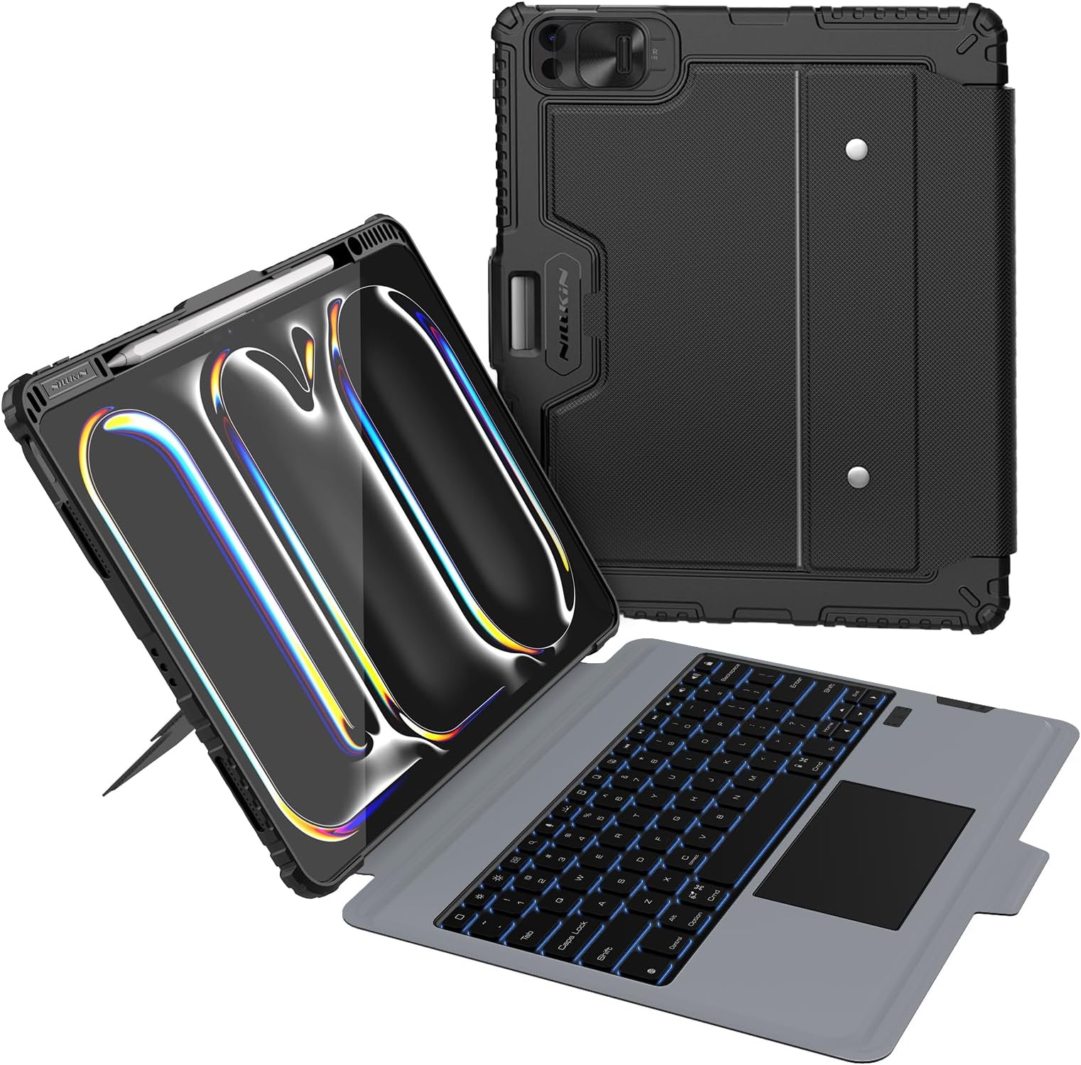 Nillkin iPad Pro 13 Inch Case with Keyboard M4 2024, Heavy Duty ...