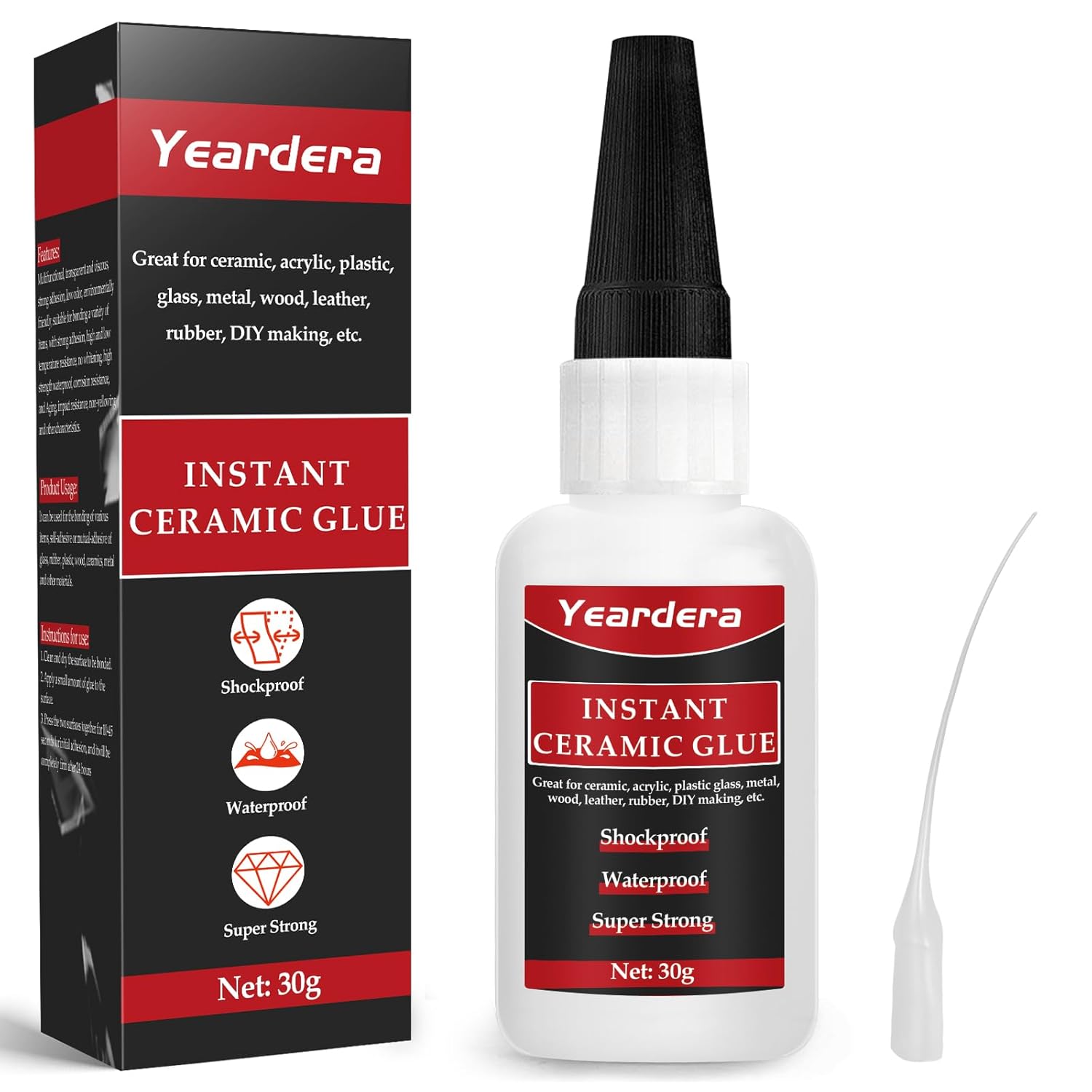 Ceramic Glue, 30g Instant Ceramic Super Glue for Porcelain and Pottery ...