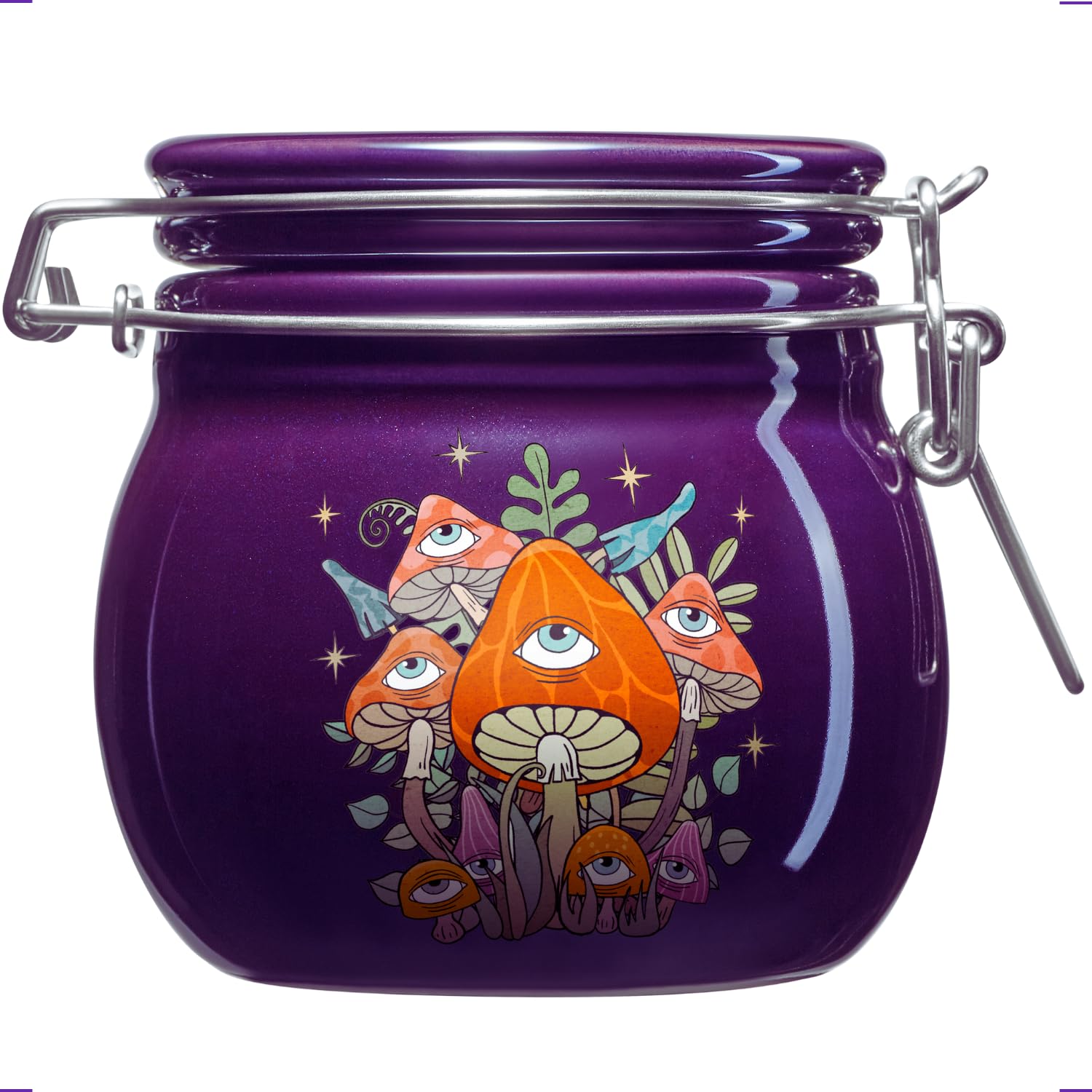 Amazon.com: Herbs Stash Jar - Witchy Storage Jar, Smell Proof Stash Container Cute Mushroom ...