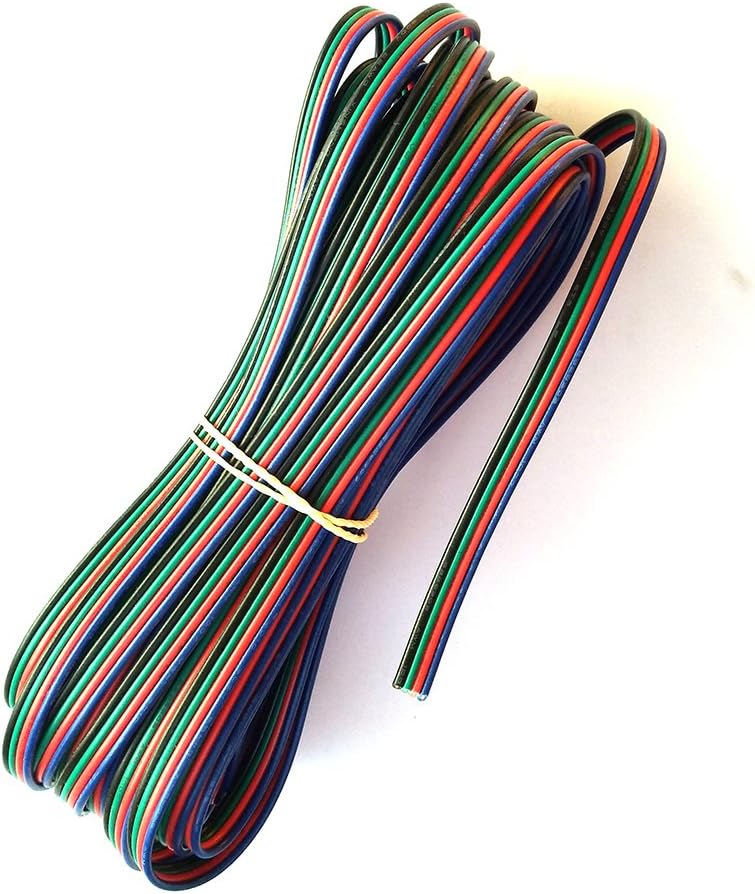 Mr.Geeker 10M/32.8Ft 4Pin RGB Extension Cable 4 Color Power Cord for ...