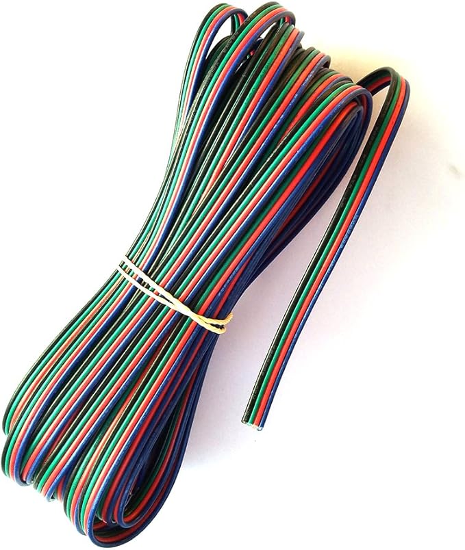 Mr.Geeker 10M/32.8Ft 4Pin RGB Extension Cable 4 Color Power Cord for ...
