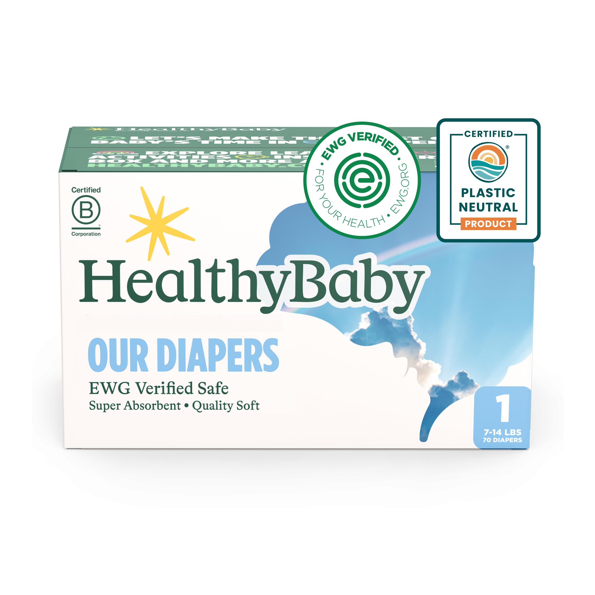 Amazon.com: HealthyBaby Our Diapers | EWG Verified Safe & Plant-Based ...