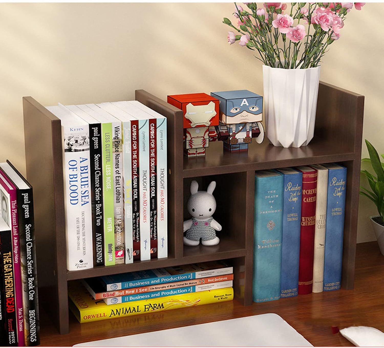 Amazon.com: VOVCIG Desktop Organizer Office Storage Rack Adjustable ...