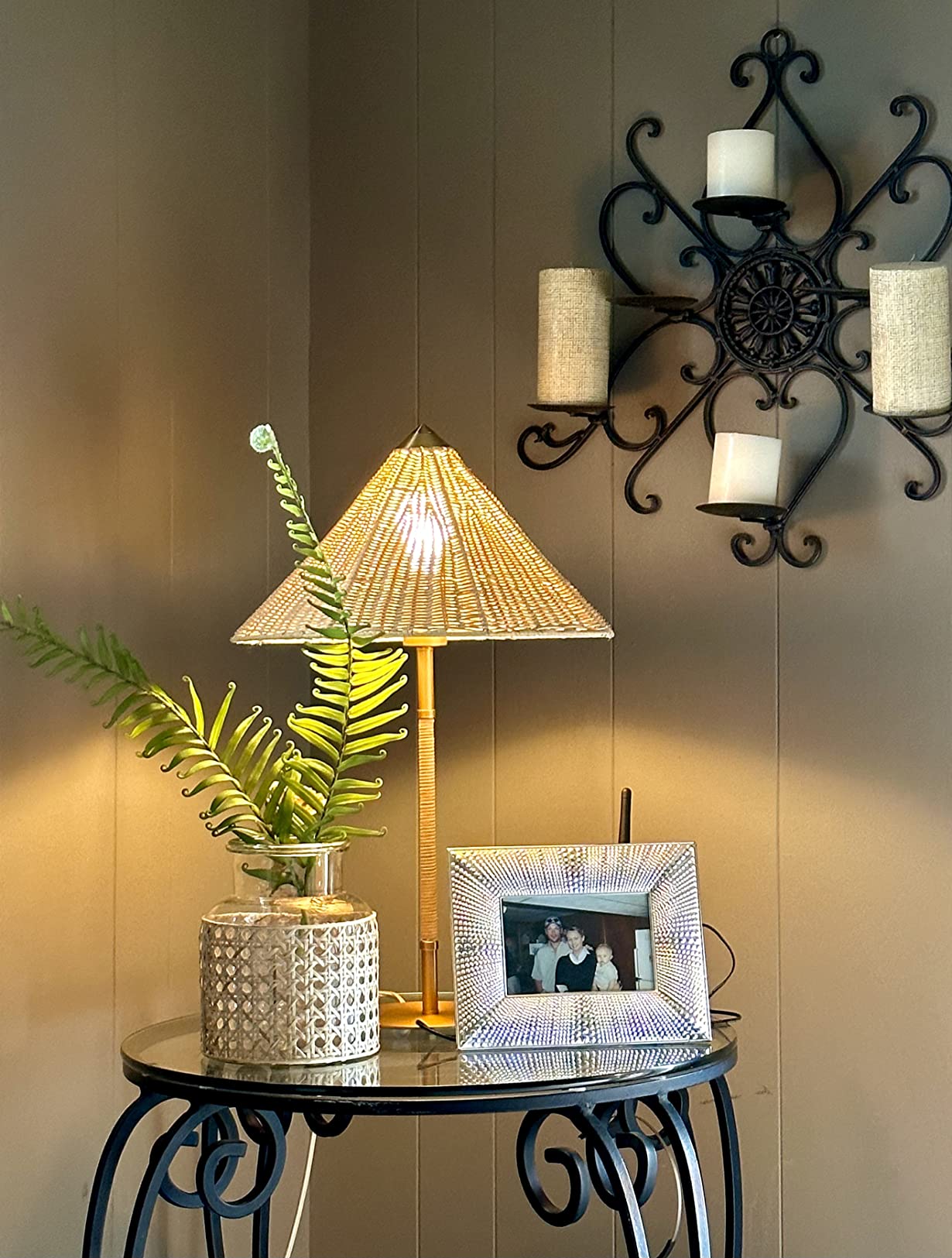 $8/mo - Finance Bloomingville 8"H Glass Vase with Decorative Cane ...