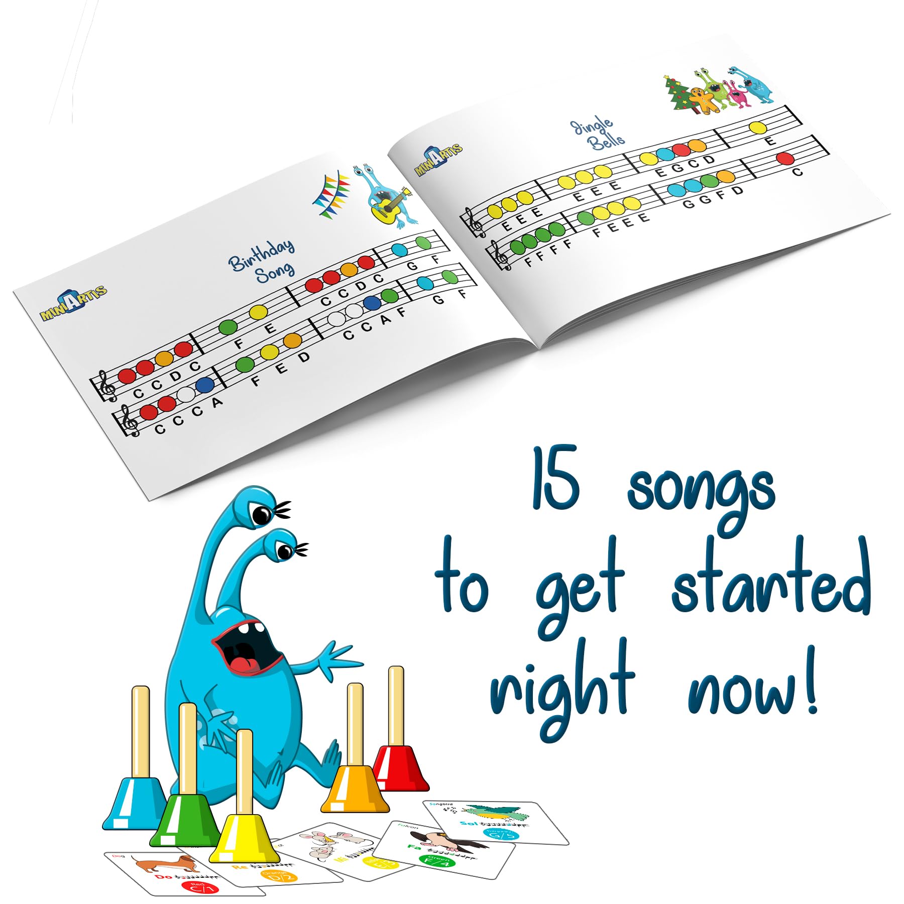 Snapklik.com : MINIARTIS Hand Bells For Kids Educational Music Toys For ...