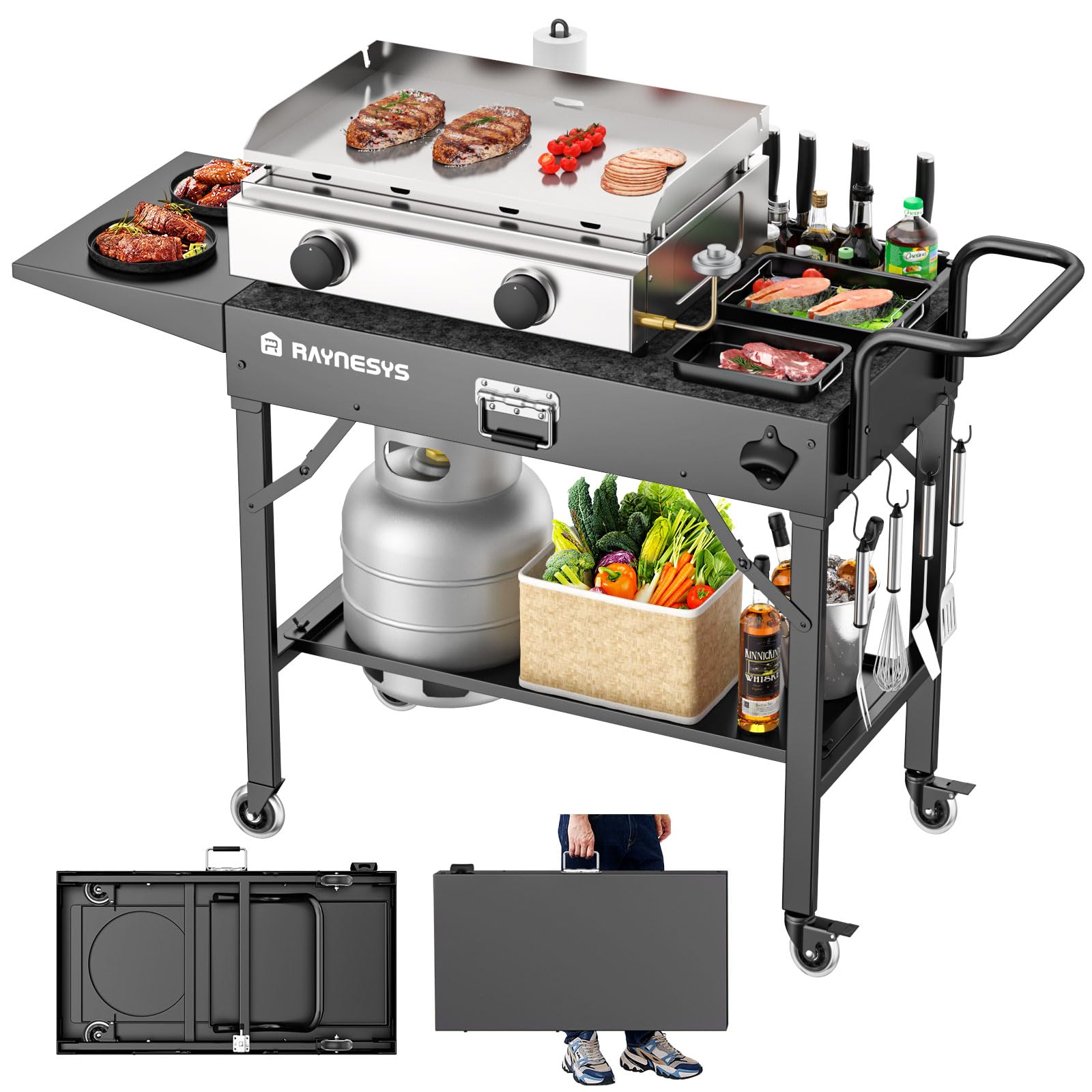 Snapklik.com : Raynesys Outdoor Grill Table, Blackstone Griddle Stand ...