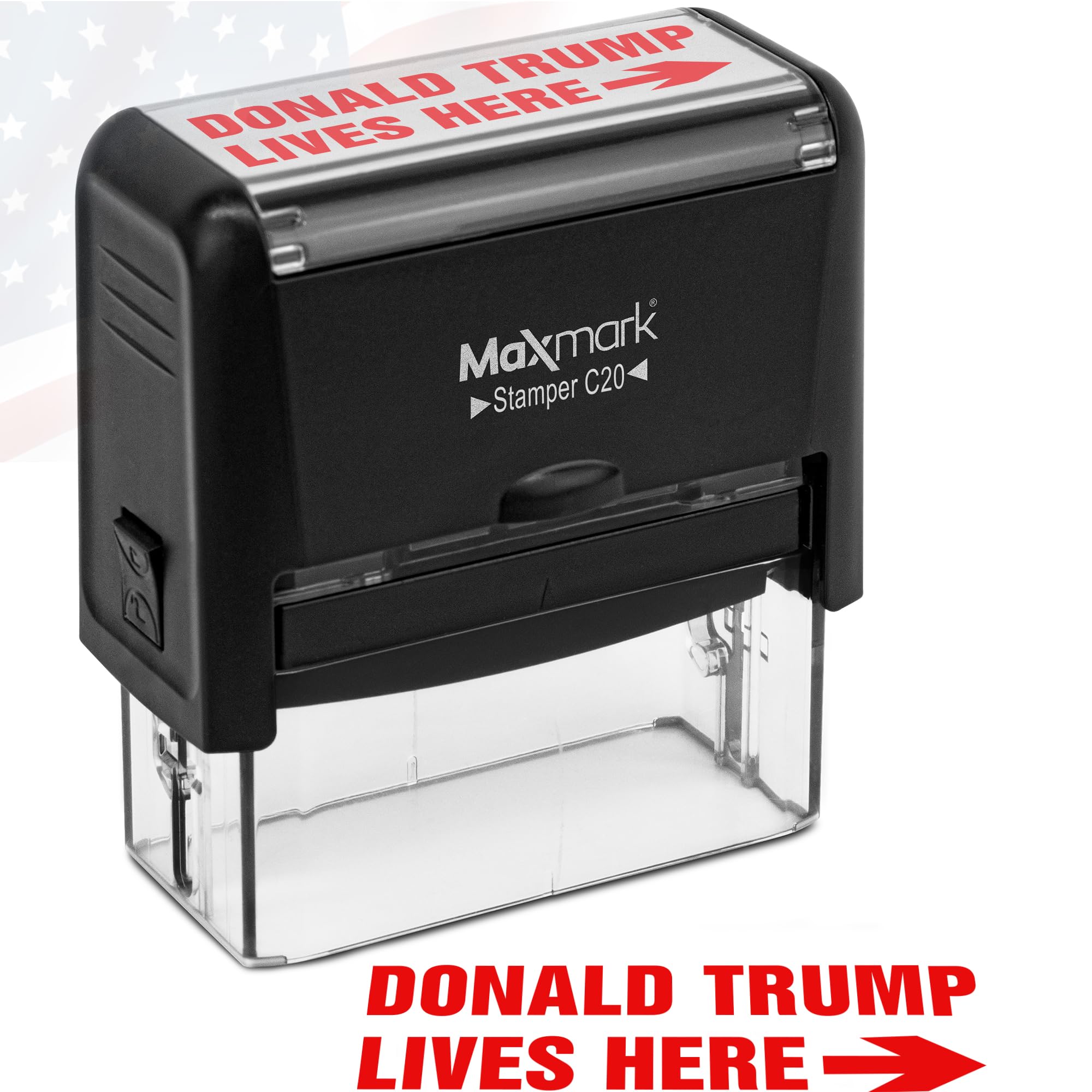 Amazon.com : Donald Trump Lives Here Stamp - Self Inking Stamp for ...