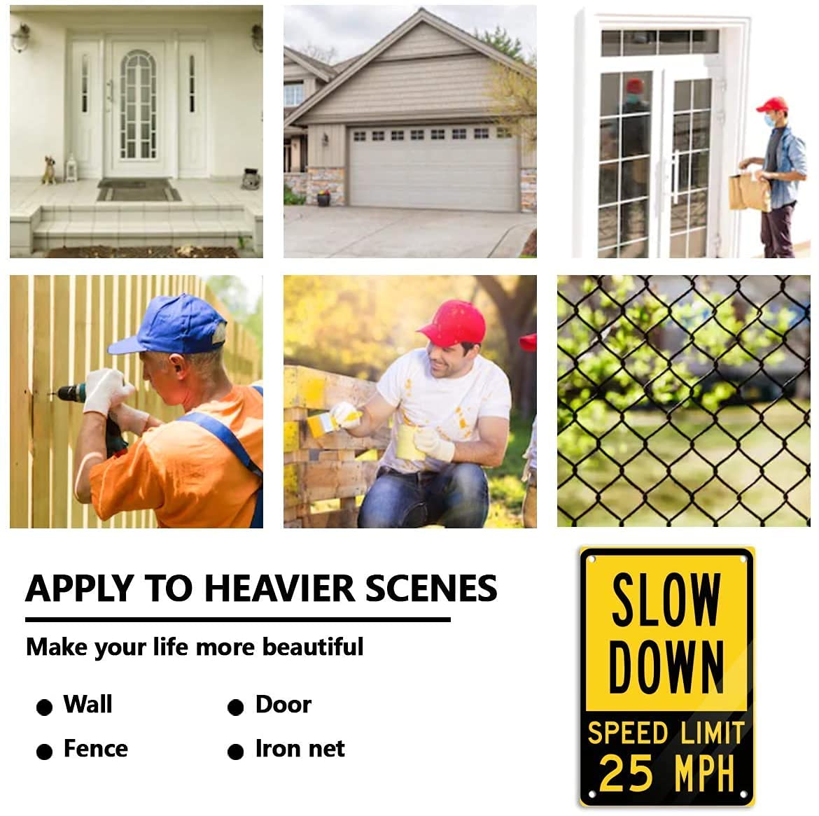 Snapklik.com : Speed Limit 60 MPH Sign, 12"x8" Silver/Metallic Tin Sign ...