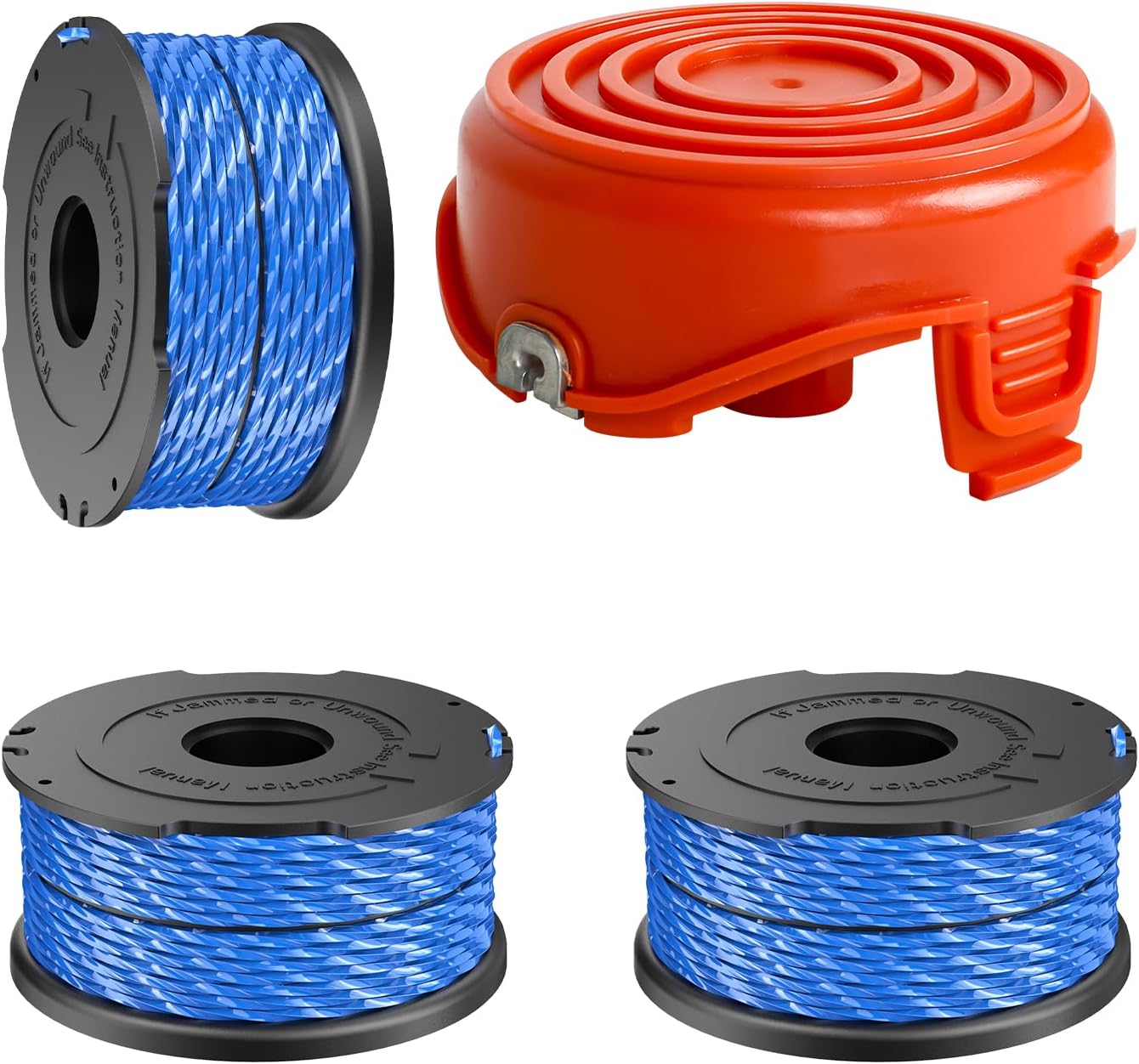 YUETTYY Trimmer Replacement Spool Line and Spool Cover for Black ...