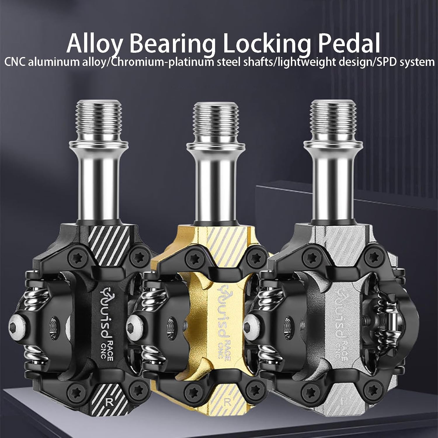 SPD Bicycle Self-Locking Pedals 916″ Universal Bicycle Pedals Aluminum ...